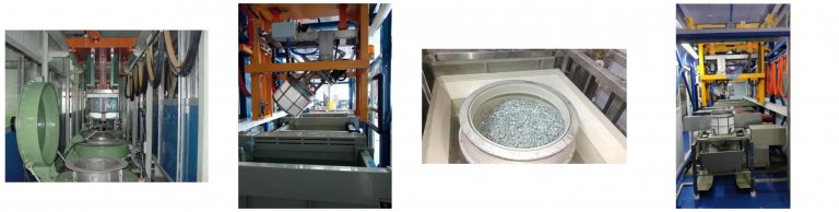 Automatic barrel plating line for screw lock